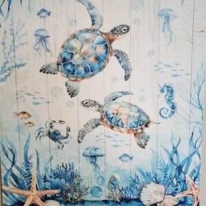 No Brand | Wall Decor | Sea Turtle Beach Canvas Wall Picture Art Wall ...